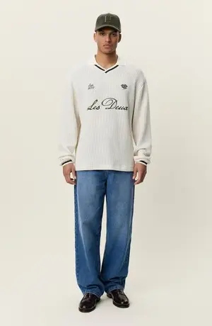 LES DEUX Waffle Long Sleeve Football Jersey