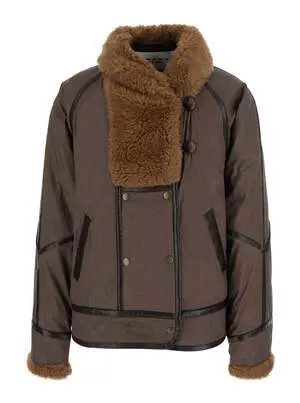 Isabel Marant Étoile Tech Fabric High-collar Zip Jacket With Side Pockets - Brown