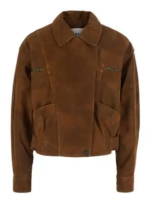 Isabel Marant Étoile Belma-gc Tech Fabric High-collar Jacket For - Brown