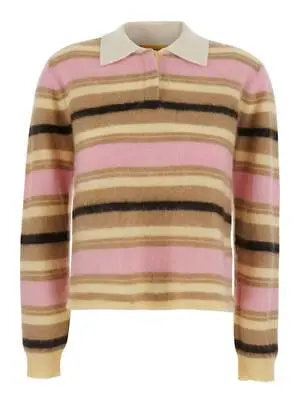 Guest In Residence Cropped Cotton-blend Tech Sweater With Grizzly Motifs - Multicolor