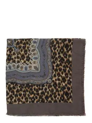 Etro Aida Graphic Motif Scarf With Wide Enveloping Wrap - Multicolor