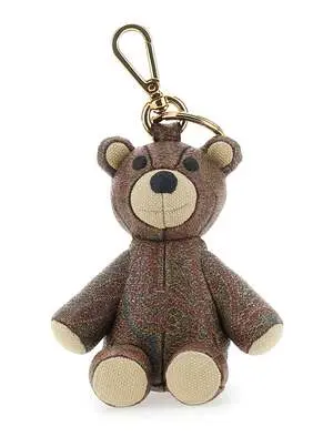 Etro Charm Bear Arnica Fabric Mini Charm - Brown