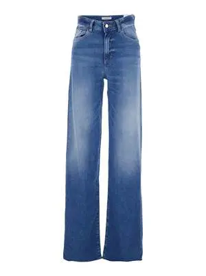 ICON DENIM LOS ANGELES Five-pocket Straight-leg Jeans With Logo Back Patch - Blu