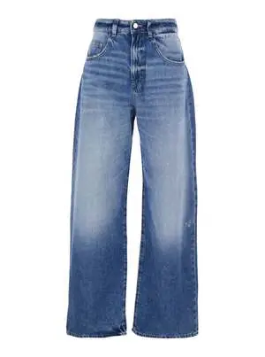 ICON DENIM LOS ANGELES Five-pocket Straight-leg Jeans With Logo Back Patch - Blu
