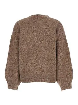 Soft Goat Soft Marled Relaxed Fit Cashmere Crewneck Sweater - Brown