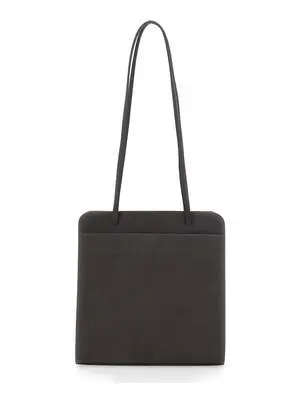 FANE Lisse Leather-trim Handbag With Internal Pockets, Zip Closure, 35 Cm X 25 Cm X 15 Cm - Brown