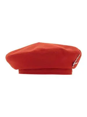 Barbour Flat Crown Wool Beanie With Side Logo Plate For