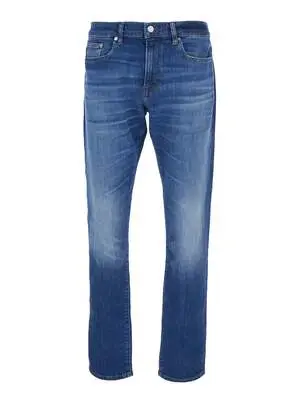 FRAME Slim-fit Denim Jeans With Belt Loops - Blu