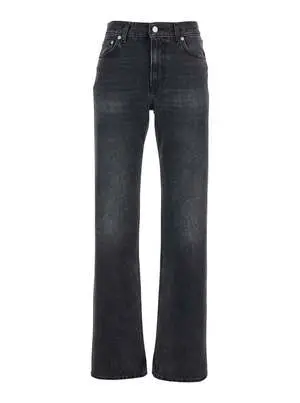 HAIKURE Logo Patch Denim Jeans With Belt Loops
