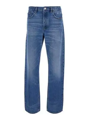 FRAME Straight Jeans With Belt Loops And Slim Fit - Blu