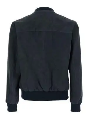 ARMA Suede Stand-up Collar Jacket With Zip Closure And Two Front Pockets