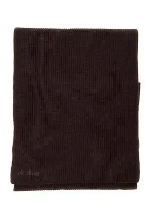 MC2 SAINT BARTH Lina Wool Scarf With Soft Linear Design - Brown