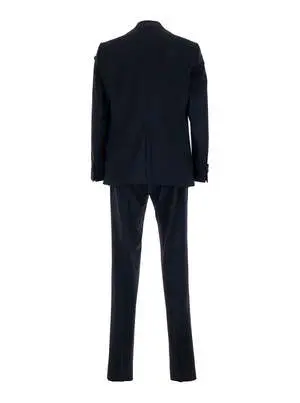 LEPLAIN Regular Fit Single-breasted Suit With Peak Revers Lapels - Blu