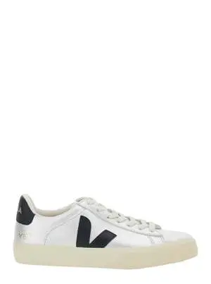 VEJA Veja Campo Metallic Leather Low-Top Sneaker With Contrast Heel Logo Patch (Unisex) Metallic