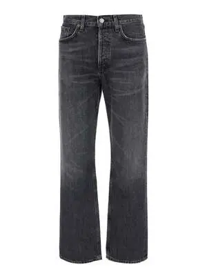 AGOLDE Regular-fit Jean With Side & Back Pockets And Frayed Hems - Grey