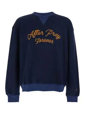 AFTER PRAY Forever" Sweatshirt With Front Logo Lettering, Dropped Shoulders, Cotton Crewneck