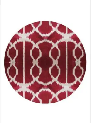 LES-OTTOMANS Mini Glazed Ceramic Flat Plate, Round 19 Cm - Red