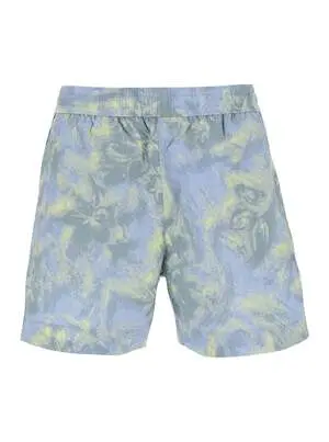Maison Kitsuné Printed Tech Fabric Swim Shorts With Drawstring Waist - Multicolor
