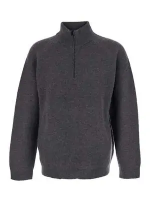 HIKING PATROL Mixed Knit Tech Fabric Jersey Top With Round Neck And Long Sleeves