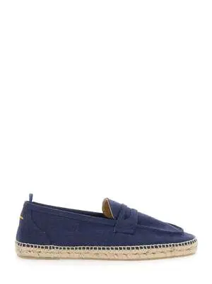 CastaÑer Suede Slip-on Espadrilles With Diamond-cut Mask - Blu