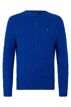 Polo Ralph Lauren Knit Cotton Sweater With Embroidery - Blue