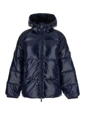 Pyrenex Tech Fabric Down Jacket With Fixed Hood And Zip Front Pockets - Blu