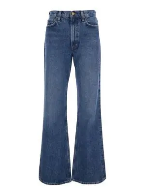 AGOLDE Wide Five-pocket Bleach-effect Jeans High-waist Straight-leg - Blu