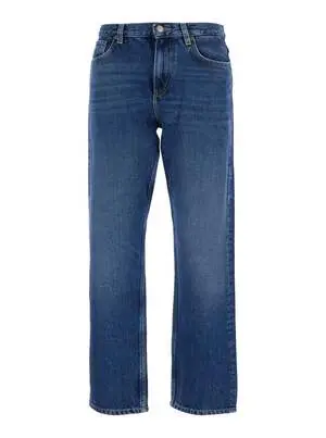 ROY ROGER'S Tilda Old Glory Regular-fit Lyocell Cotton Jeans With Logo Patch - Blu