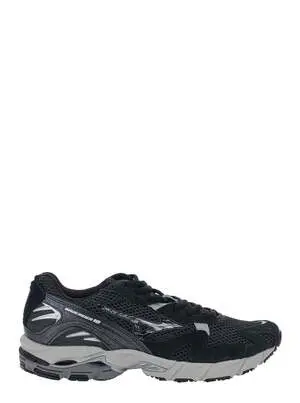 Mizuno Wave Rider 10 Tech Fabric Sneakers With Cushioned Sole - Black