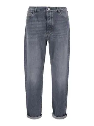 Brunello Cucinelli Straight-leg Classic Jeans - Grey