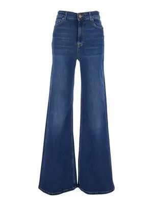 TWINSET Relaxed-fit Five-pocket Jeans With Faded Effect - Blu