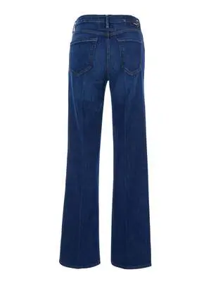 MOTHER Kick It High-waist Flared Jeans With Logo Back Patch For - Blu