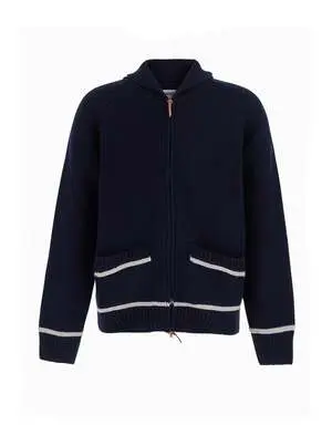 SEBAGO Portclide Cotton-acrylic V-neck Tech Fabric Sweater With Regular Fit - Blu