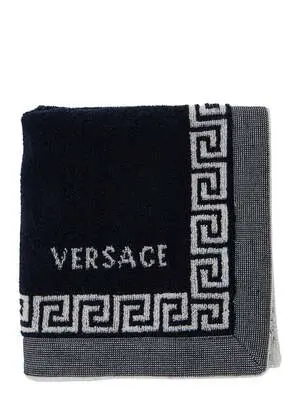 Versace Jacquard Medusa Sport Towel In Cotton - Blu