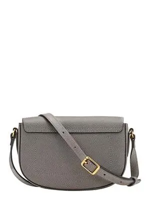 Longchamp Epure Leather Crossbody Handbag With Adjustable Strap And Magnetic Flap Closure, Gold-tone Hardware, 20x13x8 Cm - Grey