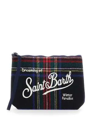 MC2 SAINT BARTH Aline Wool Pouch Handbag - Multicolor