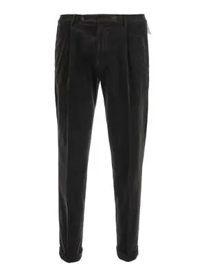 MICHAEL COAL High-waist Tech Fabric Pants With Side Pockets - Brown