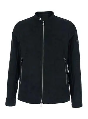 TATRAS Tech Fabric High-collar Zip-up Jacket With Logo Patch - Black