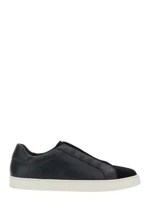 DOUCAL'S Spencer Low Top Slip-on Sneaker With Semi-hidden Lace Closure