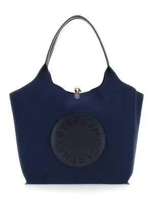 Stella McCartney Reversible Tote Handbag With Alter Mat And Alter Suede, 38 Cm X 48 Cm - Blu
