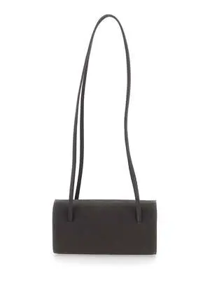 FANE Mie Leather Mini Shoulder Bag With Logo Detail - Brown