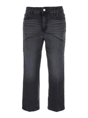 MERCI High-waisted Regular-fit Jeans With Back Pockets - Blu