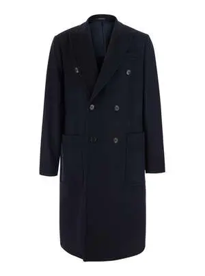 Emporio Armani S Wool & Cashmere Double-breasted Peak Revers Jacket