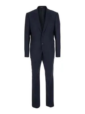 Emporio Armani Tech Fabric Regular-fit Two-piece Suit With Notched-revers Two-button Jacket And Trousers