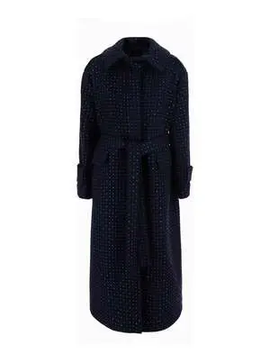 Pinko Wool Button-front Jacket With Flap Pockets - Blu
