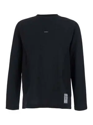 Satisfy Fuzzfleece Tech Jersey Long Sleeve Round Neck Tee For - Black