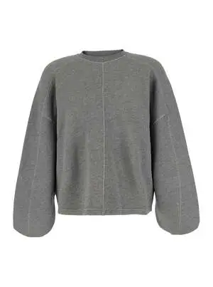 REPRESENT Cotton Logo Patch Back Crewneck Sweatshirt - Grey