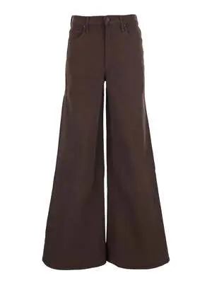 MOTHER The Undercover Sneak Five-pocket Loose-fit Denim Jeans - Brown