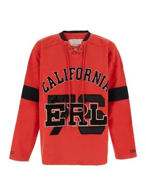 ERL Cotton Round-neck Long-sleeve Sweatshirt - Red