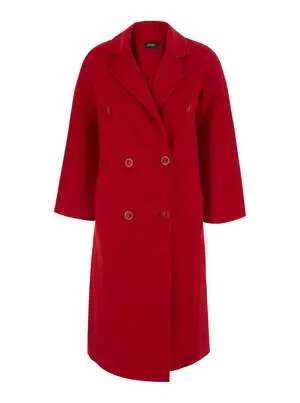 LEPLAIN Double-breasted Wool Jacket With Classic Lapels - Red